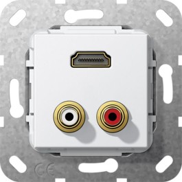 Gira 567303 C-Audio HDMI Kpl. Einsatz Reinweiß | online kaufen