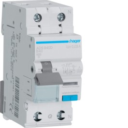Hager ADS940D FI/LS Fehlerstrom-Leitungsschutzschalter 1P+N 6kA B-40A 30mA Typ A QuickConnect ...