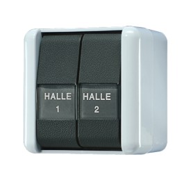 Jung 809NAW Wippschalter Doppel-Wechsel 10AX 250V mit Schriftfeldern ...